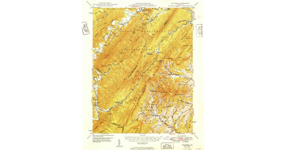 1949 Map of Millboro, VA — High-Res | Pastmaps
