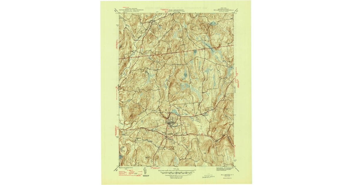 1947 Map of Millbrook, NY — High-Res | Pastmaps