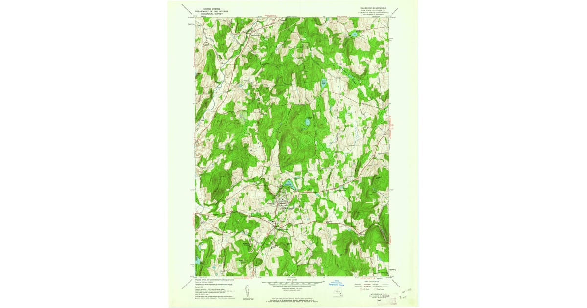 1960 Map of Millbrook, NY — High-Res | Pastmaps