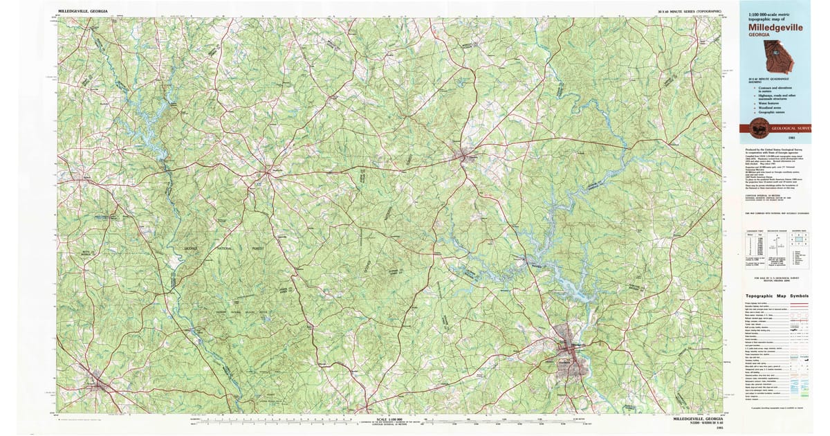 1980s Maps of Devereux, GA | Pastmaps