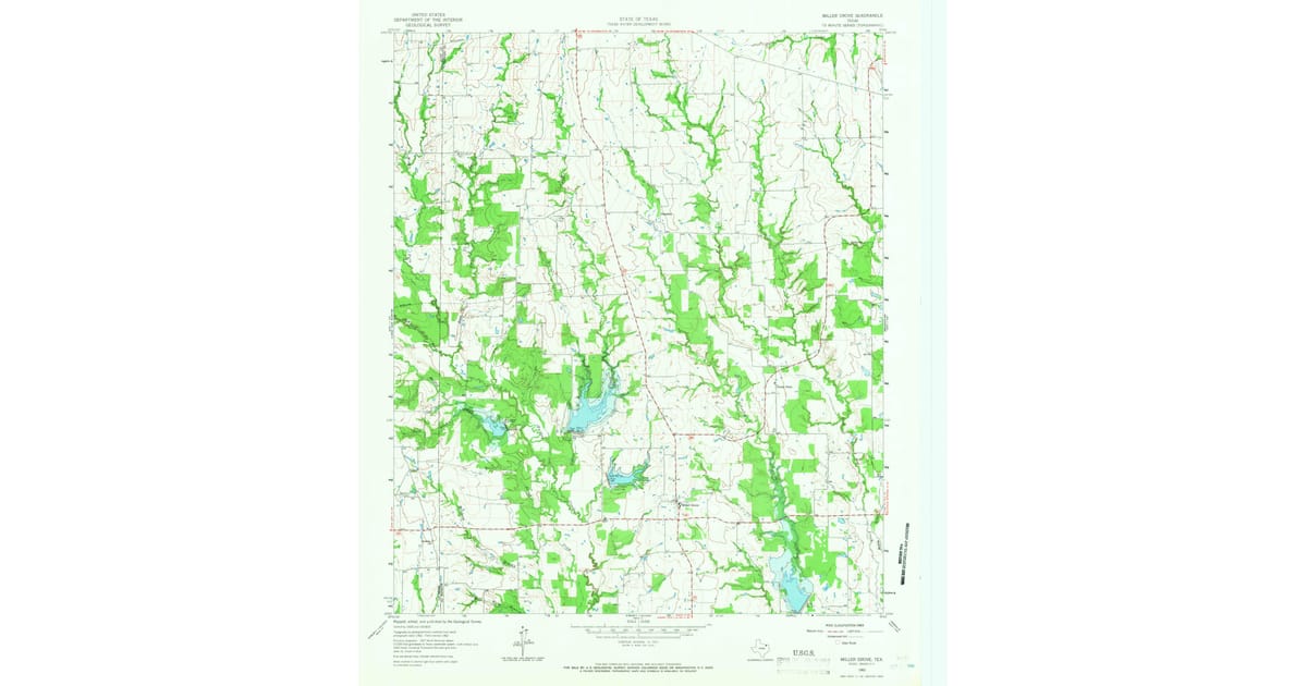 1962 Map of Miller Grove, Hopkins County, TX — High-Res | Pastmaps
