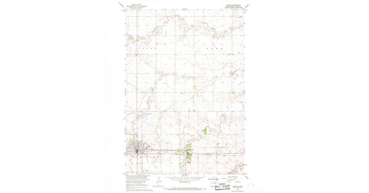 1967 Map of Miller, SD — High-Res | Pastmaps