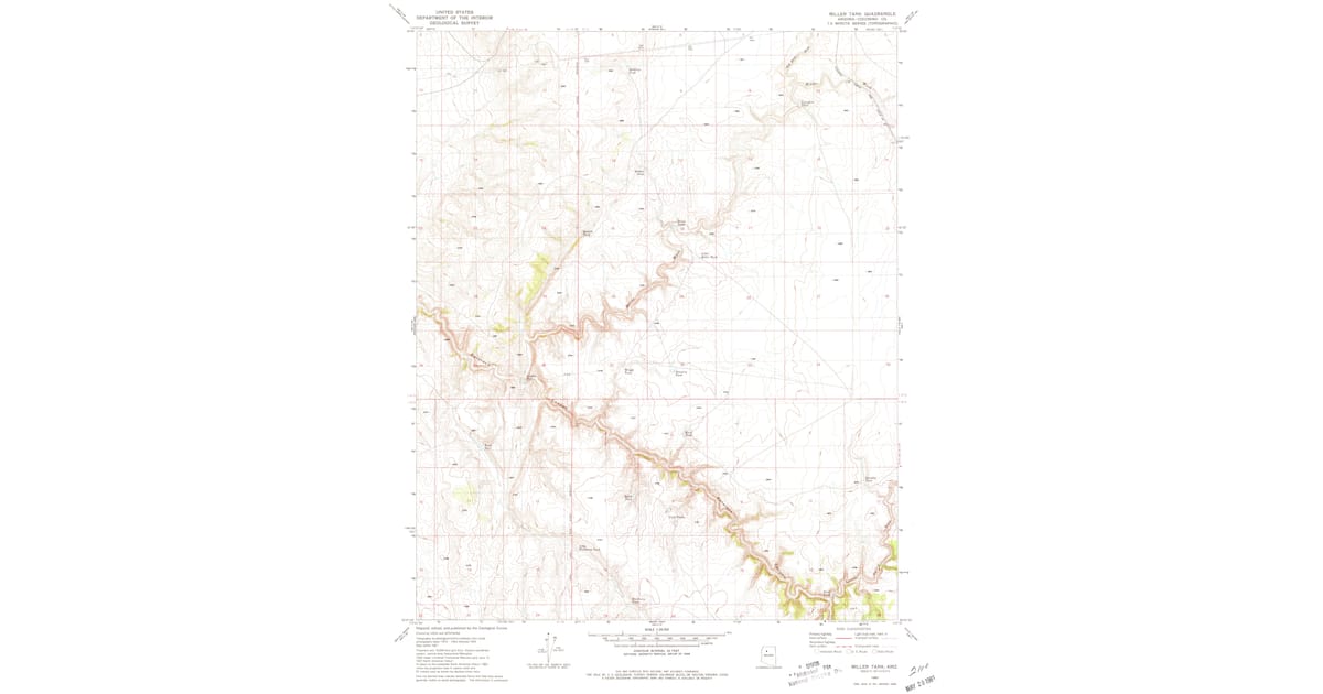 1981 Map of Miller Tank, Coconino County, AZ — High-Res | Pastmaps