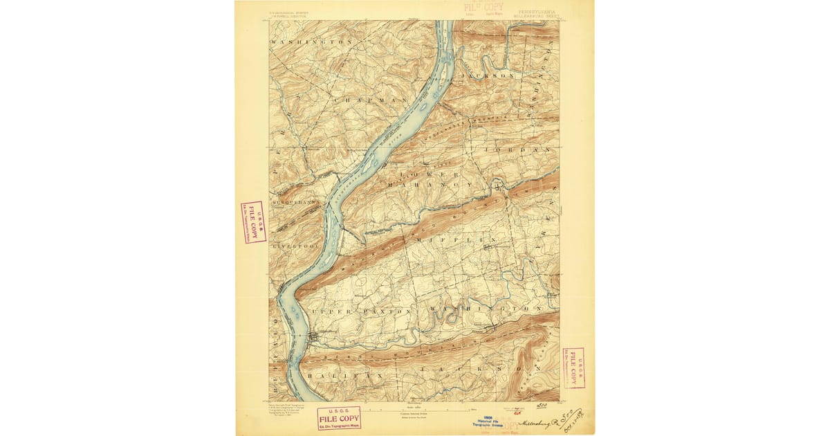 1893 Map of Millersburg, PA — High-Res | Pastmaps
