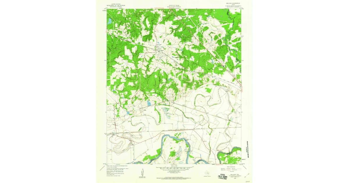 1959 Map of Millican, Brazos County, TX — High-Res | Pastmaps