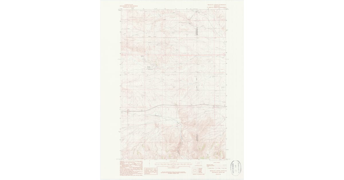 1987 Map of Milligan Canyon, Jefferson County, MT — High-Res | Pastmaps