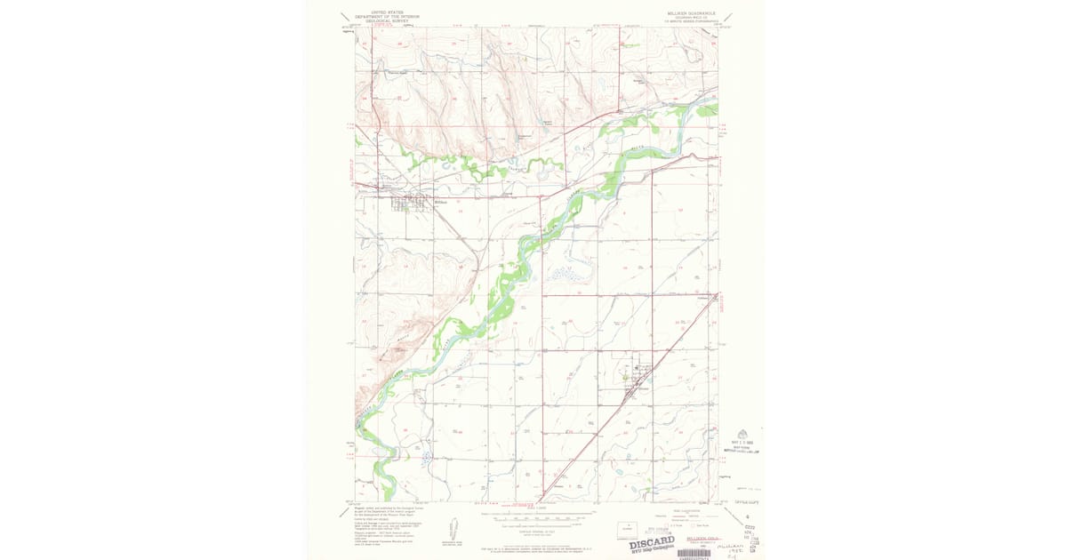 1950 Map of Milliken, CO — High-Res, 1964 Print #2 | Pastmaps