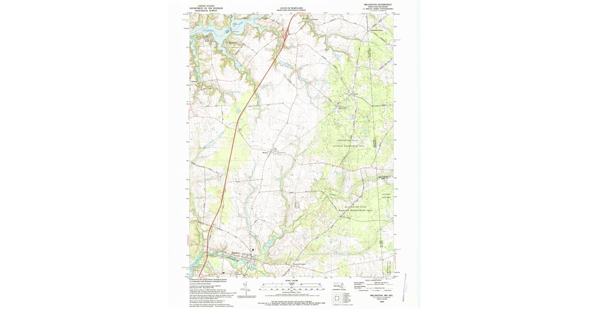 1993 Map of Millington, MD — High-Res | Pastmaps