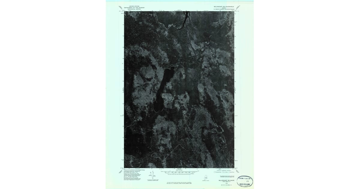 1975 Map of Millinocket SW, Penobscot County, ME — High-Res | Pastmaps