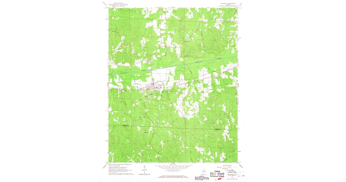 1967 Map of Millport, AL — High-Res | Pastmaps