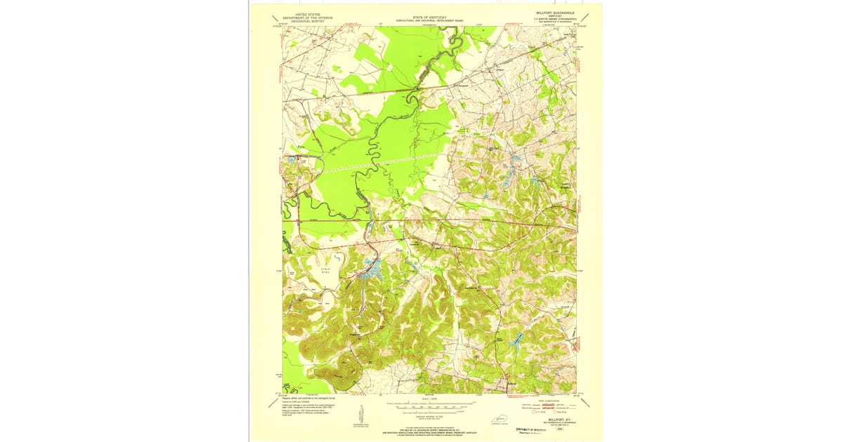 1953 Map of Millport, Muhlenberg County, KY — High-Res | Pastmaps