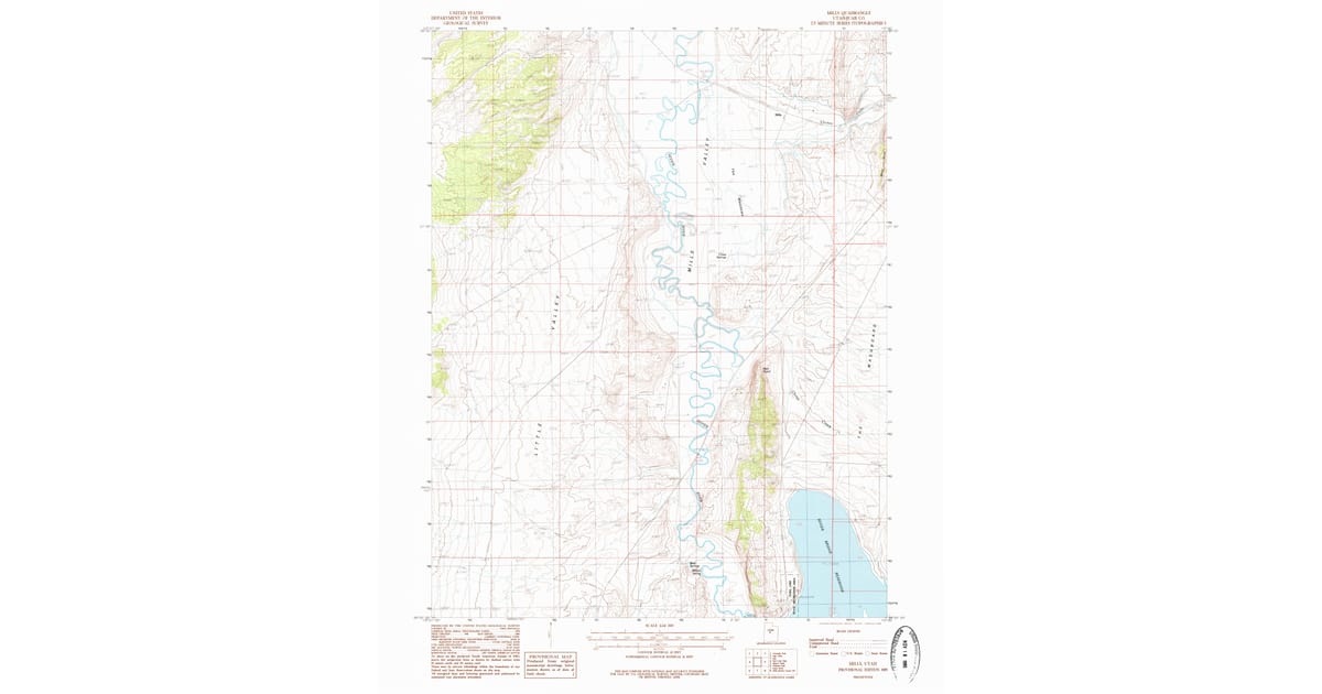 1985 Map of Mills, Juab County, UT — High-Res | Pastmaps