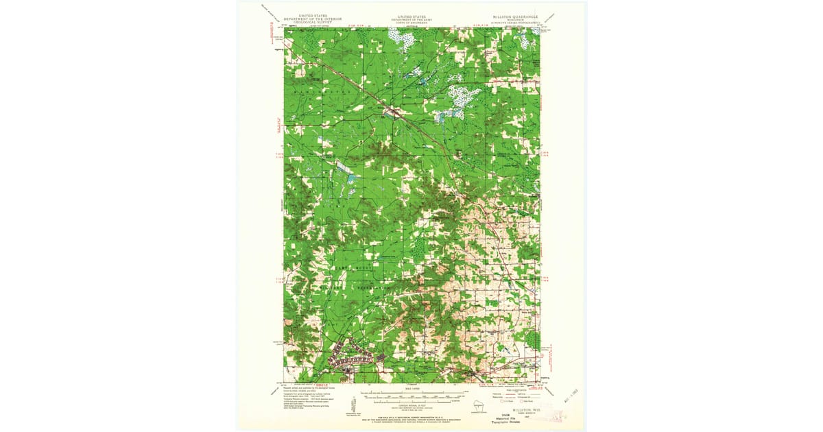 1940s Maps of Monroe County, WI | Pastmaps