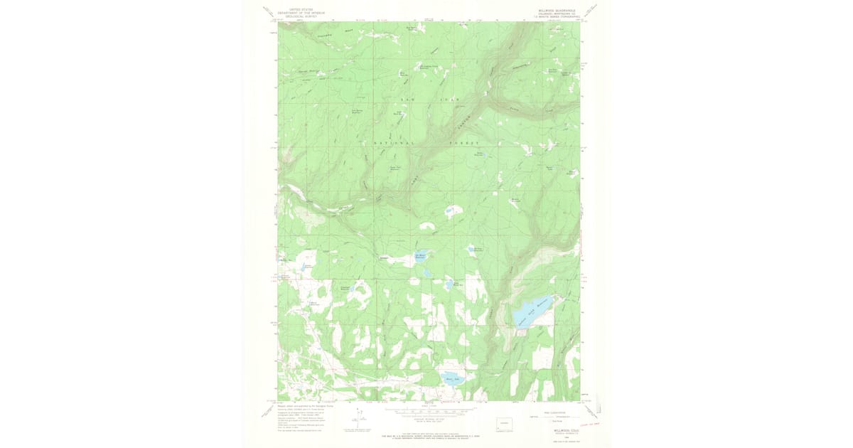 1965 Map of Millwood, Montezuma County, CO — High-Res | Pastmaps