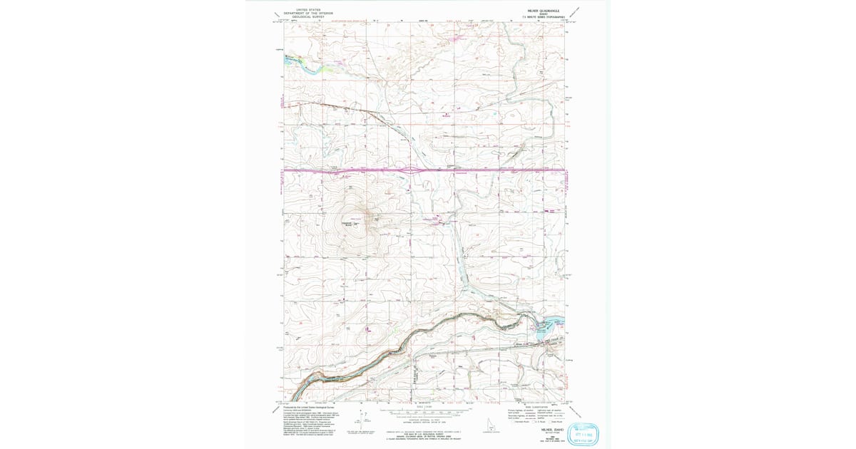 1965 Map of Milner, Jerome County, ID — High-Res | Pastmaps