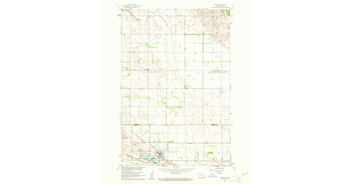 1960 Map of Milnor, ND — High-Res | Pastmaps
