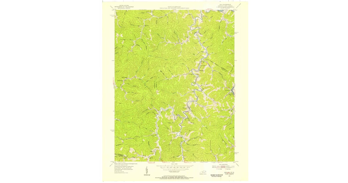 1954 Map of Milo, Martin County, KY — High-Res | Pastmaps