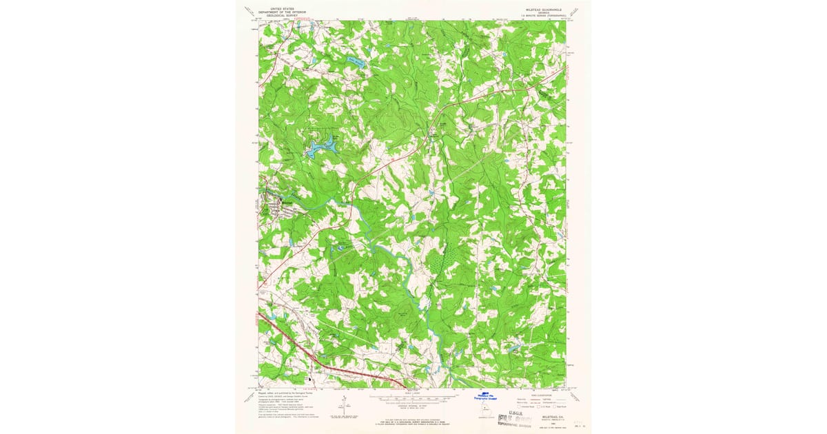 1964 Map of Milstead, GA — High-Res | Pastmaps