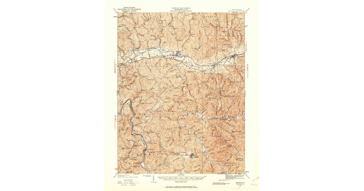 1931 Map of Milton, WV — High-Res | Pastmaps