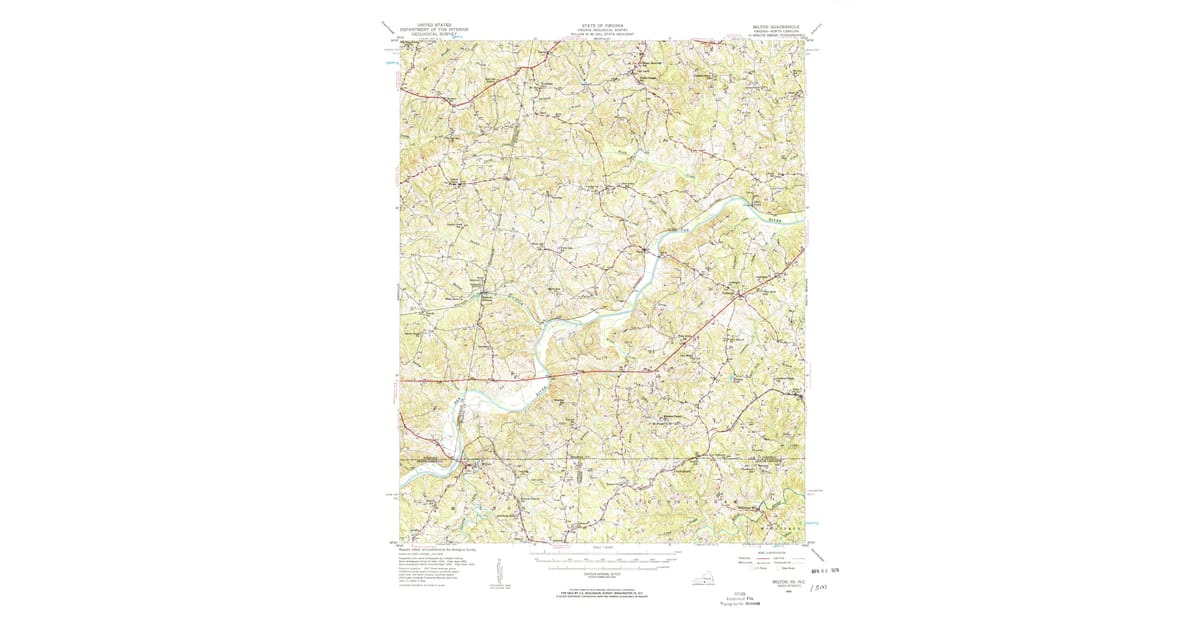 1956 Map of Milton, NC — High-Res | Pastmaps