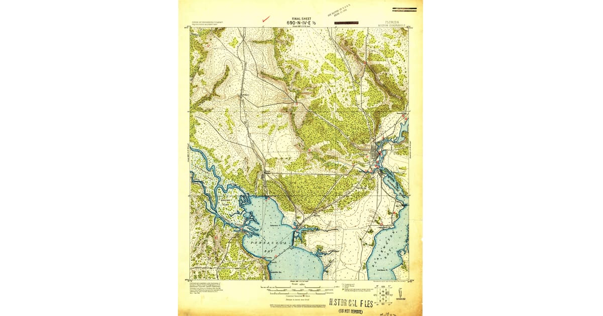 Old Maps of Milton, FL for Academic Research | Pastmaps