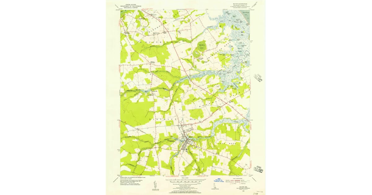 1955 Map of Milton, DE — High-Res | Pastmaps