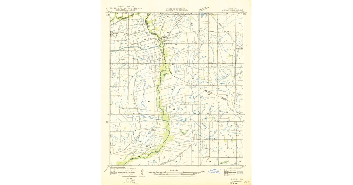 Old Maps of Milton, LA for Hiking & Exploration | Pastmaps