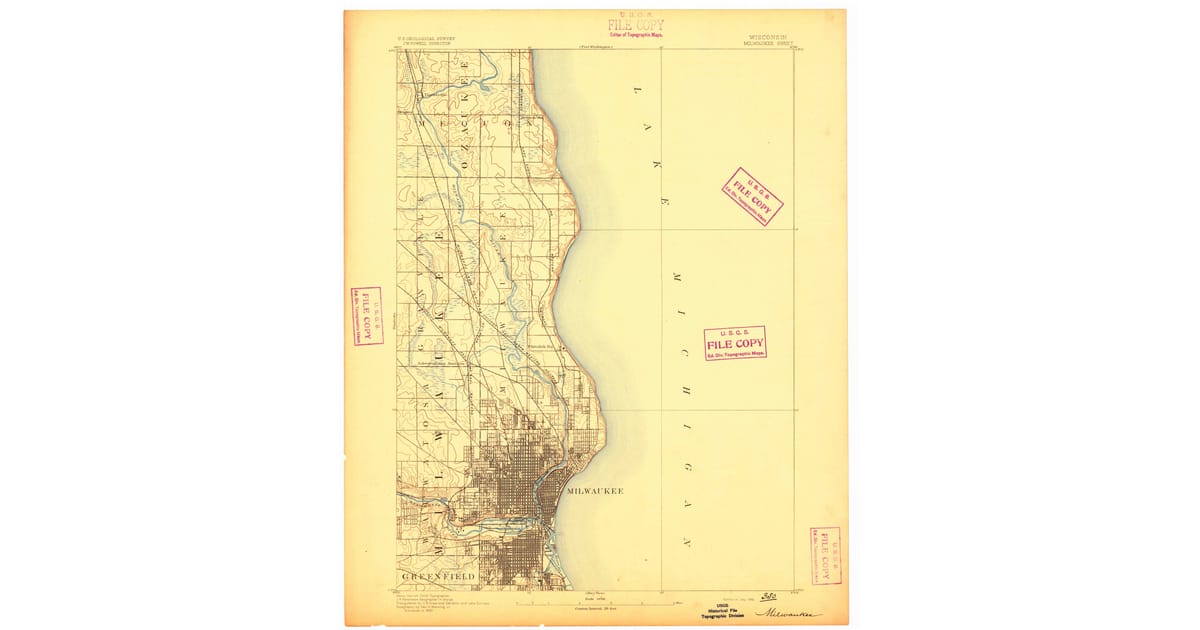 Old Maps of Mequon, WI for Metal Detecting | Pastmaps