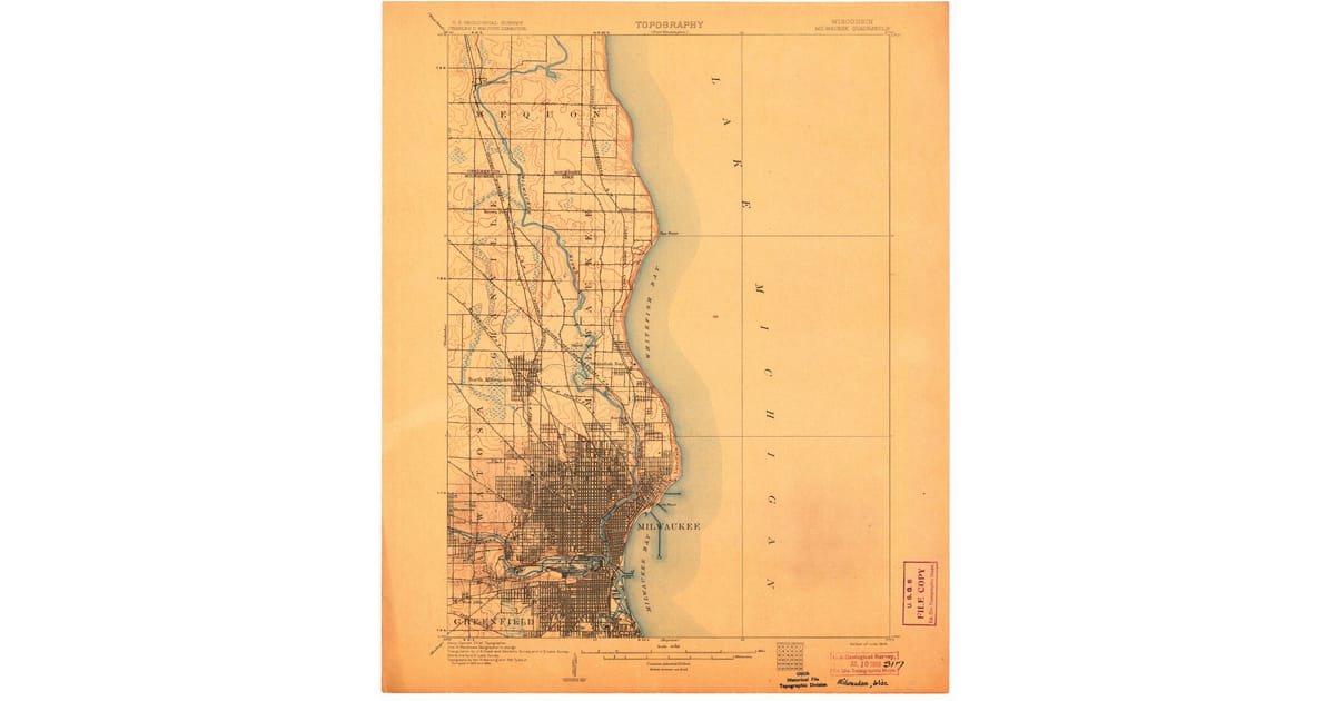 1906 Map of Milwaukee, WI — High-Res | Pastmaps