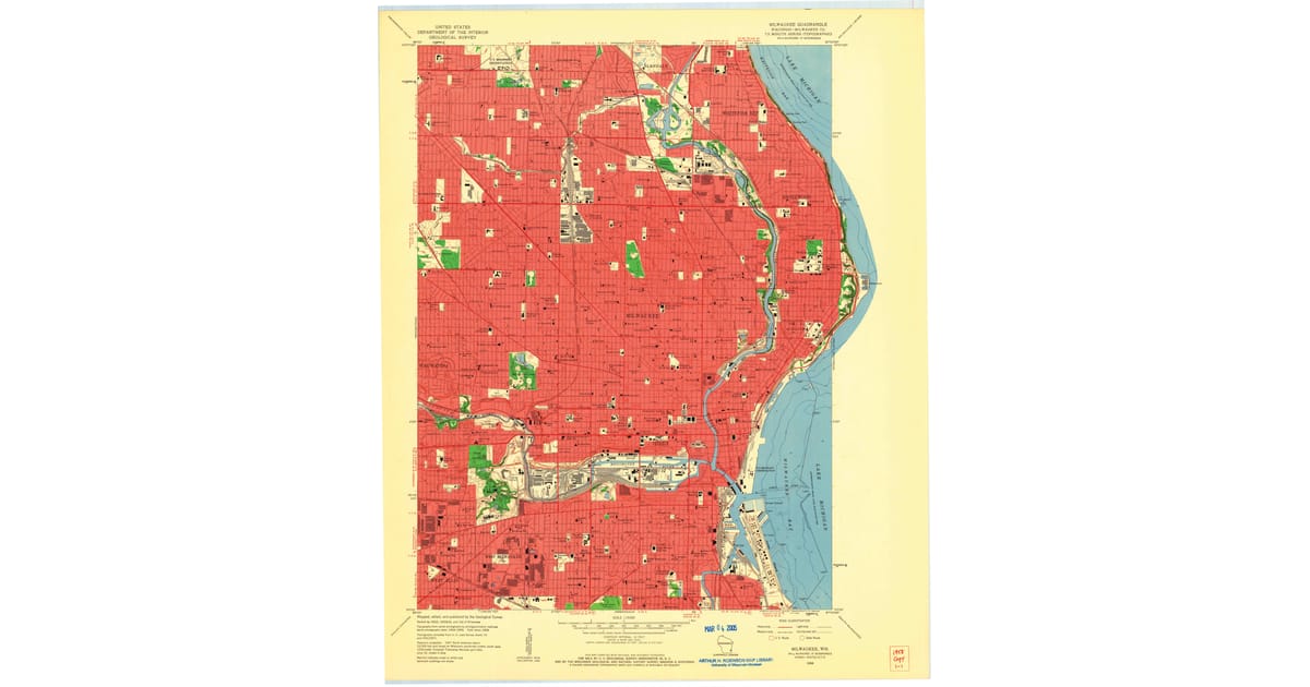 1958 Map of Milwaukee, WI — High-Res | Pastmaps