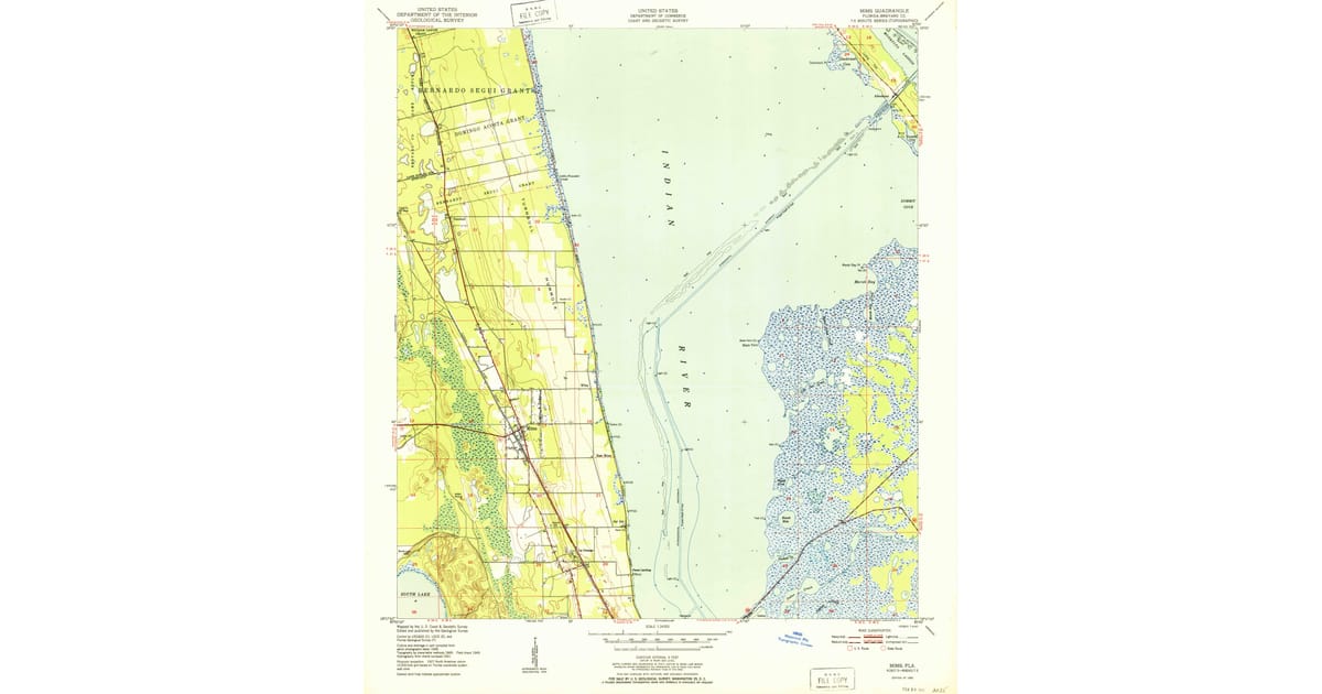 1950s Maps of Mims, FL | Pastmaps