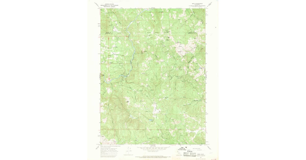 1967 Map of Mina, Mendocino County, CA — High-Res | Pastmaps