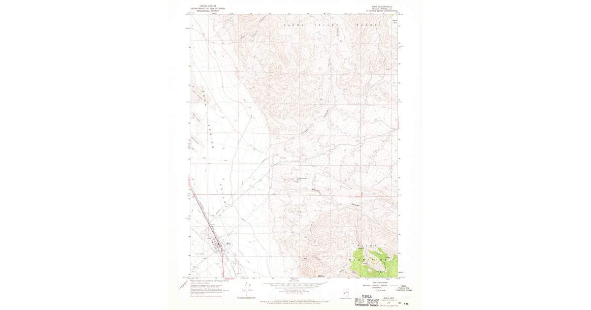 1967 Map of Mina, NV — High-Res | Pastmaps
