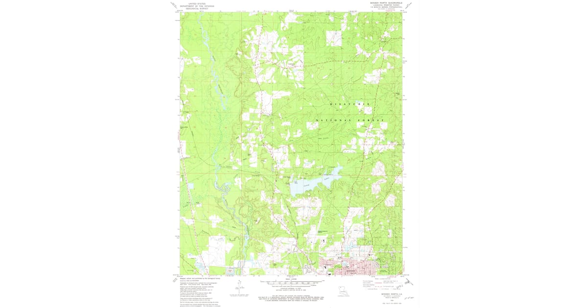 1981 Map of Minden North, Webster Parish, LA — High-Res | Pastmaps