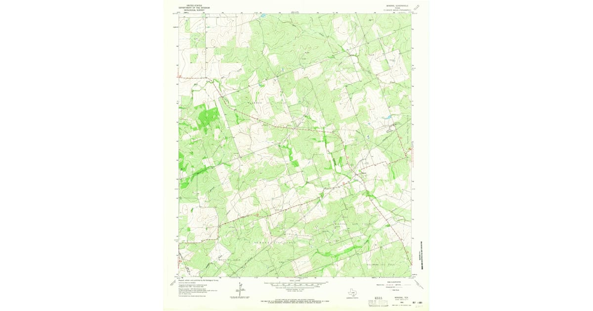 1963 Map of Mineral, Bee County, TX — High-Res | Pastmaps