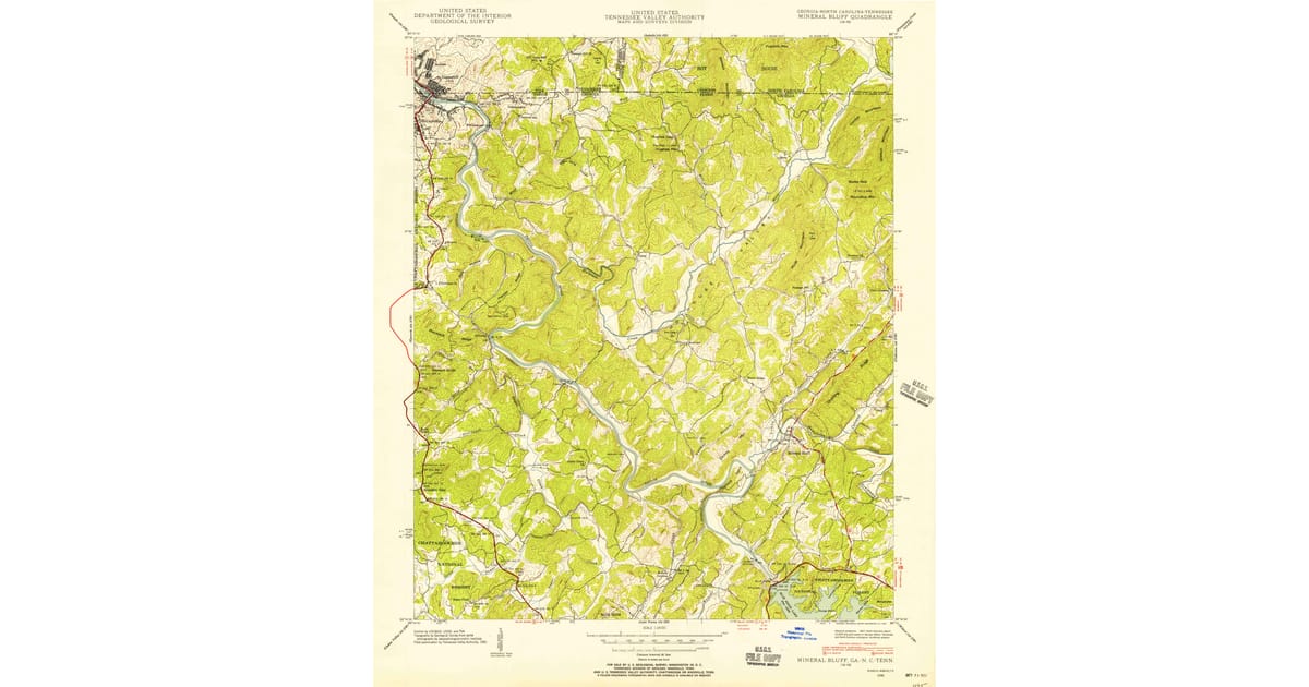 1940s Maps of Fannin County, GA | Pastmaps