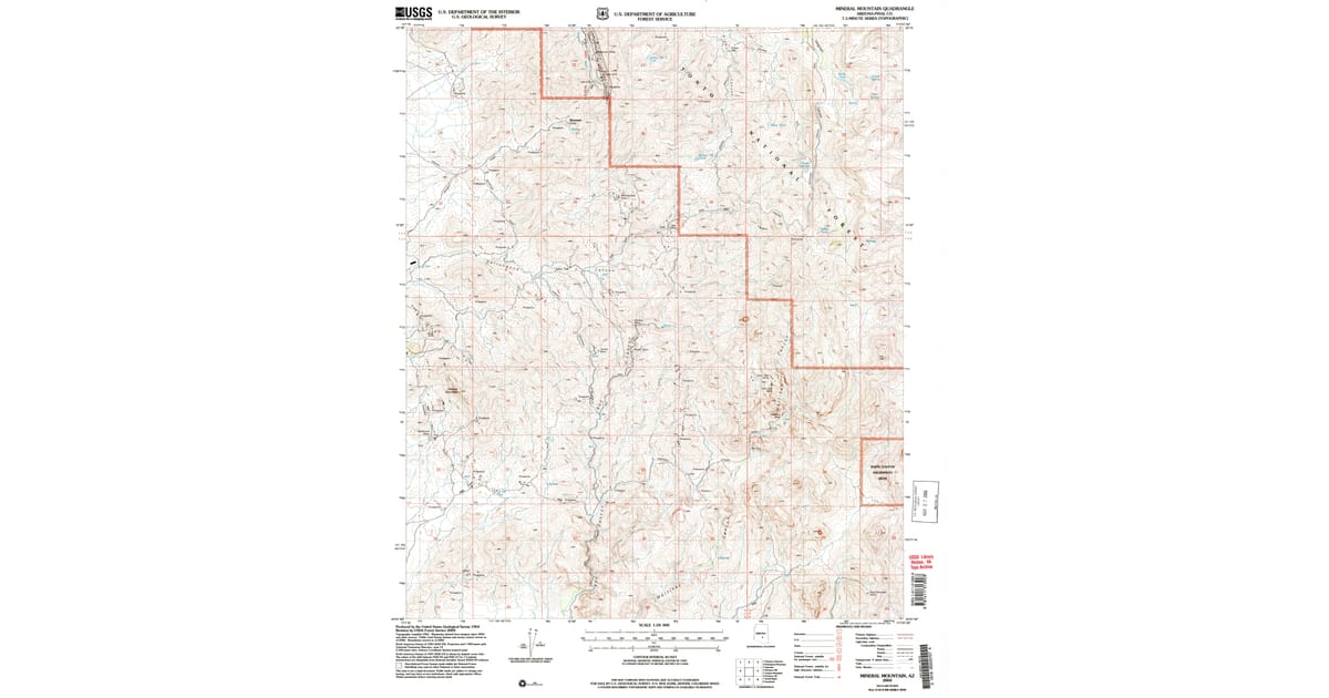 2004 Map of Mineral Mountain, Pinal County, AZ — High-Res | Pastmaps