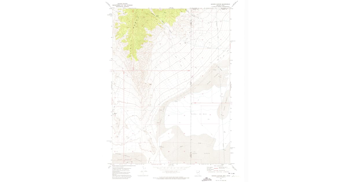 1971 Map of Miners Canyon, Elko County, NV — High-Res | Pastmaps