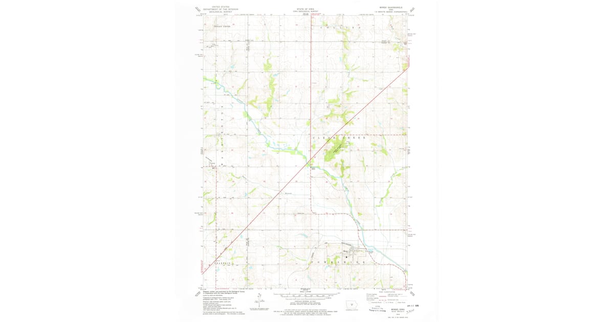 1975 Map of Mingo, IA — High-Res | Pastmaps