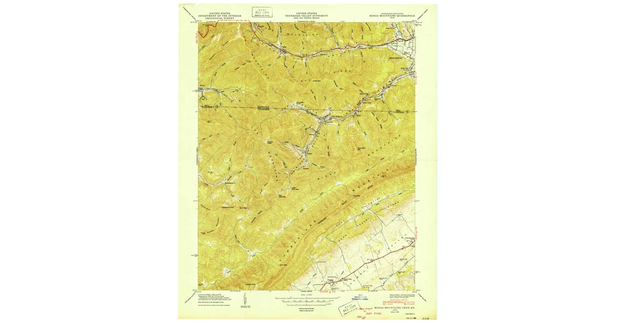 1950s Maps of Fork Ridge, TN | Pastmaps