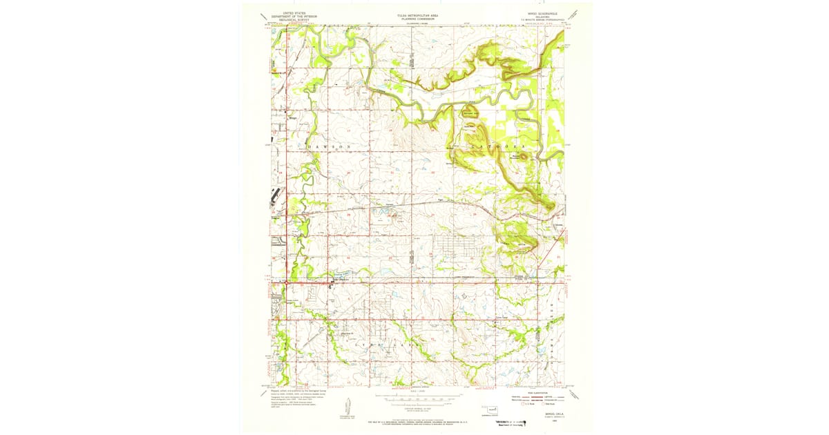1955 Map of Mingo, Tulsa County, OK — High-Res | Pastmaps