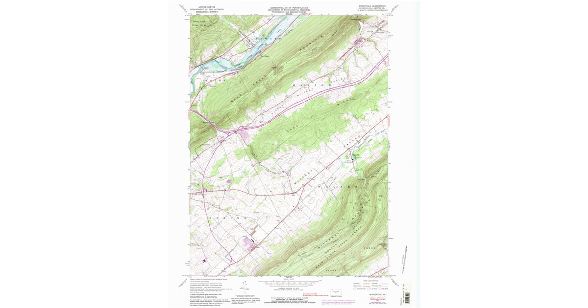 1966 Map of Mingoville, PA — High-Res, 1990 Print #2 | Pastmaps
