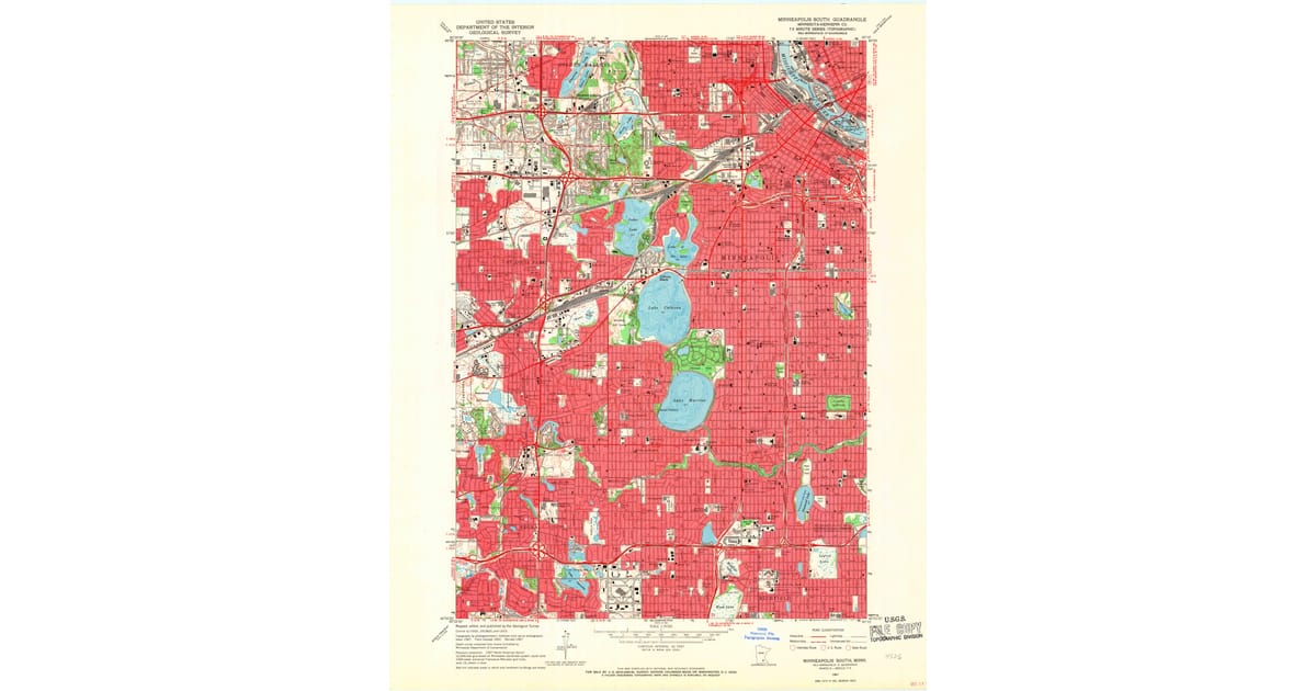 1960s Maps of Linden Hills, Minneapolis | Pastmaps