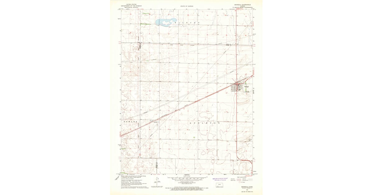 1967 Map of Minneola, KS — High-Res | Pastmaps