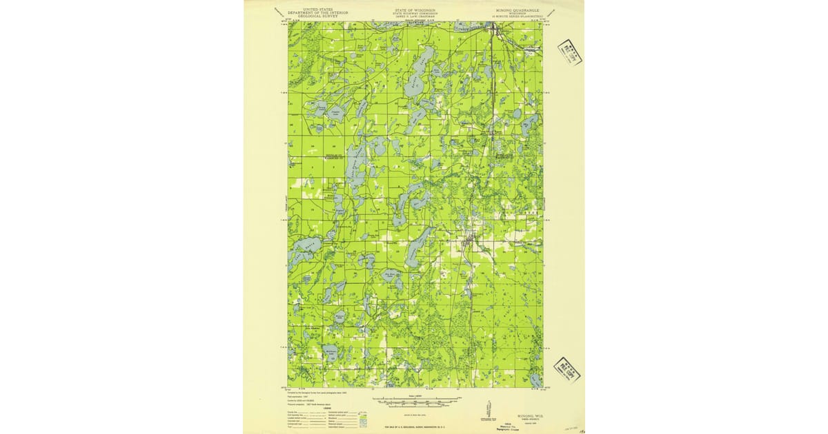 1949 Map of Minong, WI — High-Res | Pastmaps