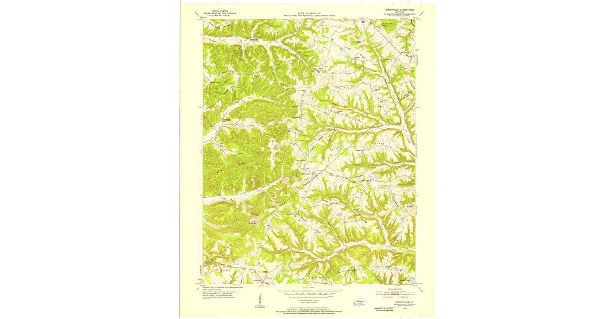 1953 Map of Mintonville, Pulaski County, KY — High-Res | Pastmaps