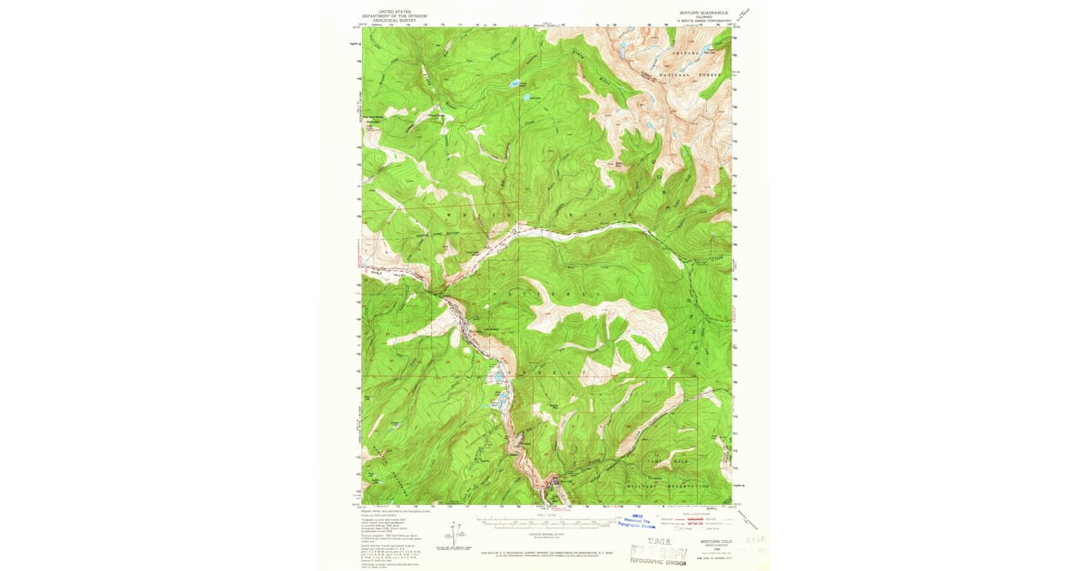 1950s Maps of Vail, CO | Pastmaps