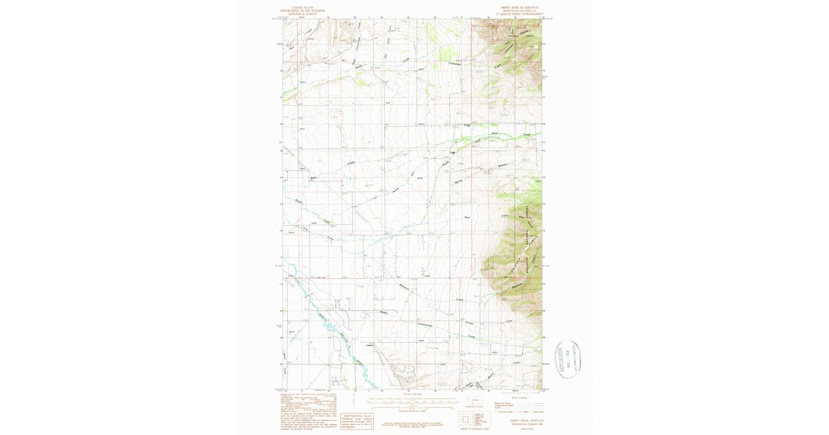 1987 Map of Miser Creek, Gallatin County, MT — High-Res | Pastmaps