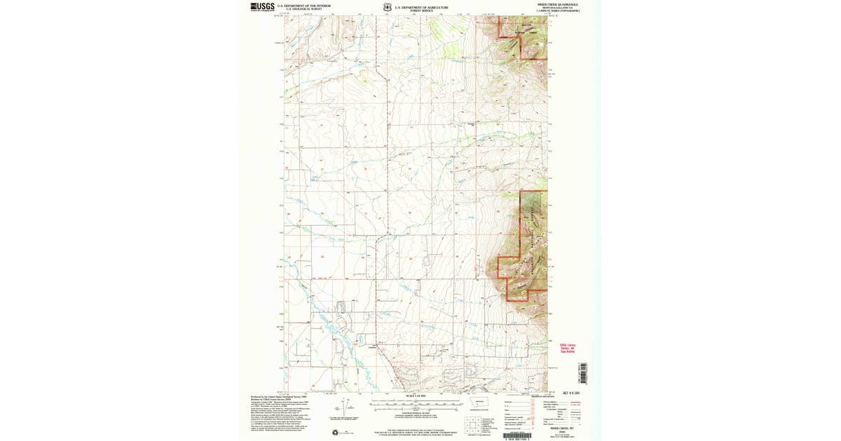 2000 Map of Miser Creek, Gallatin County, MT — High-Res | Pastmaps