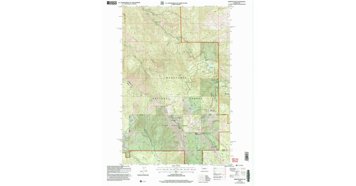2003 Map of Mission Peak, Chelan County, WA — High-Res | Pastmaps